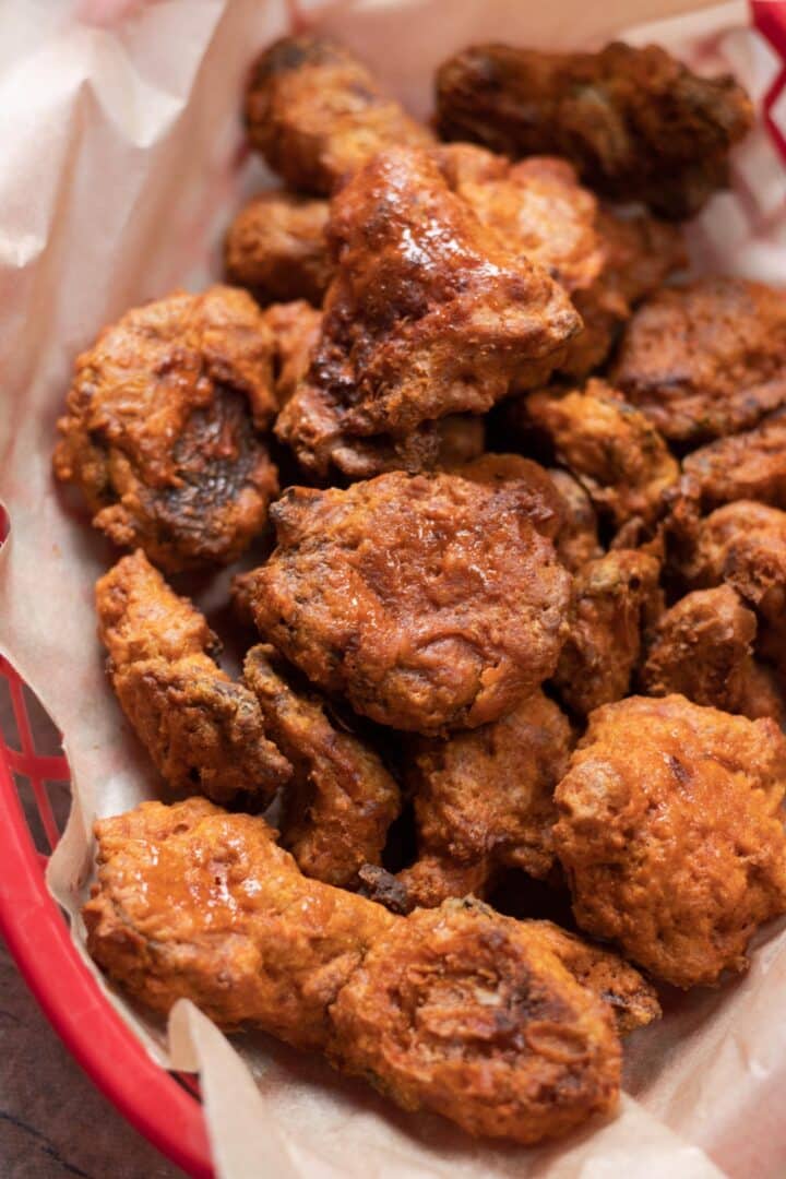 Oyster Mushroom Buffalo Vegan Wings Air Fryer Vegan With Curves